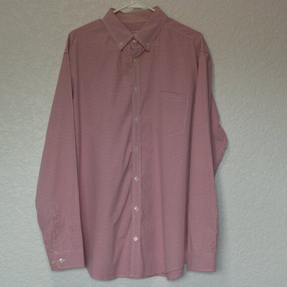 Merona | Shirts | Mens Merona Red And White Gingham Dress Shirt Size Xl ...